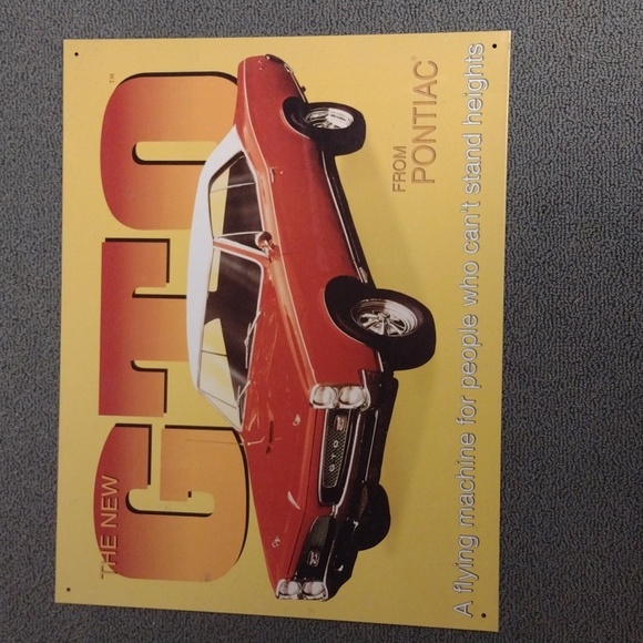 Wall Decor | Vintage Pontiac Gto Metal Sign | Poshmark